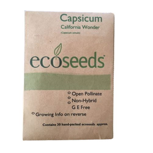 Eco Seeds Organic Capsicum (California Wonder) Seeds – Kākāriki Green ...