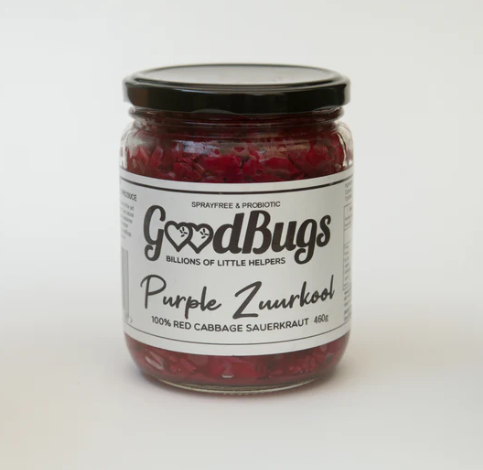 Good Bugs Sauerkraut - Fermented Purple Cabbage – Kākāriki Green Organics